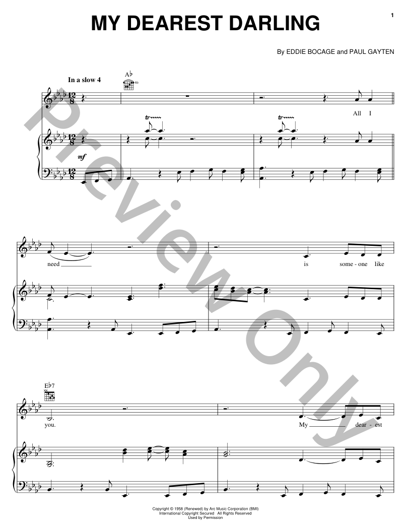 My Dearest Darling | J.W. Pepper