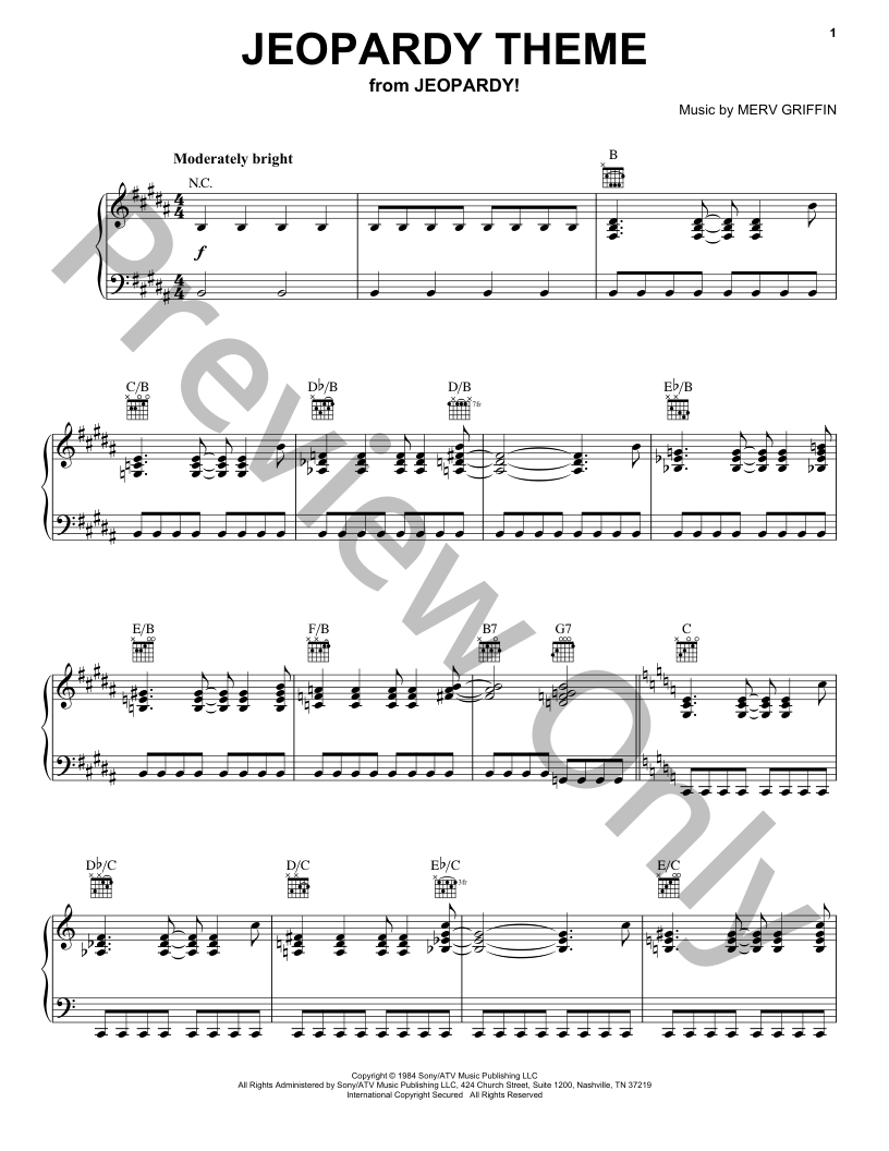 Jeopardy Theme | J.W. Pepper