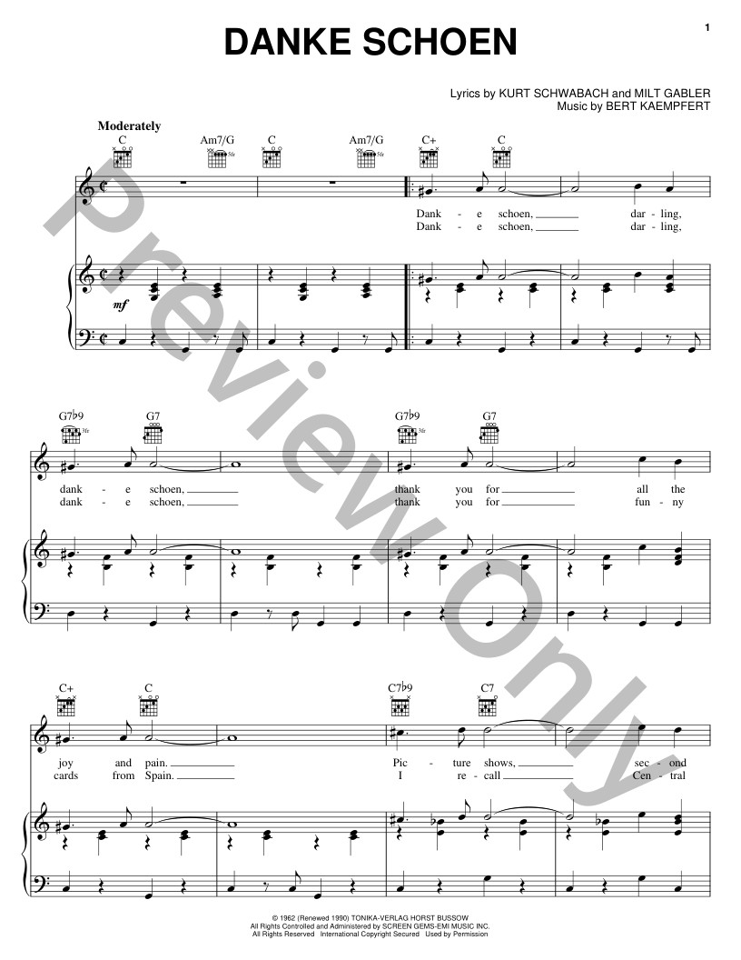 Danke Schoen | J.W. Pepper