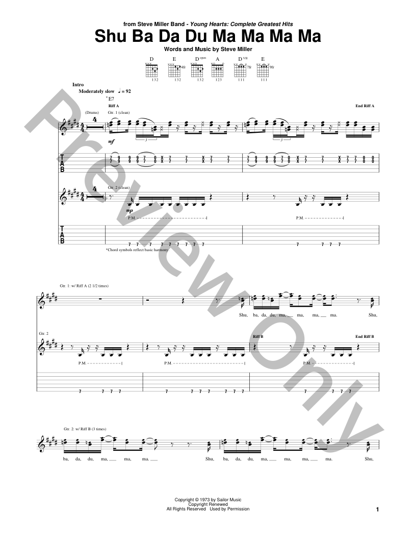 Shu Ba Da du Ma Ma Ma Ma | J.W. Pepper