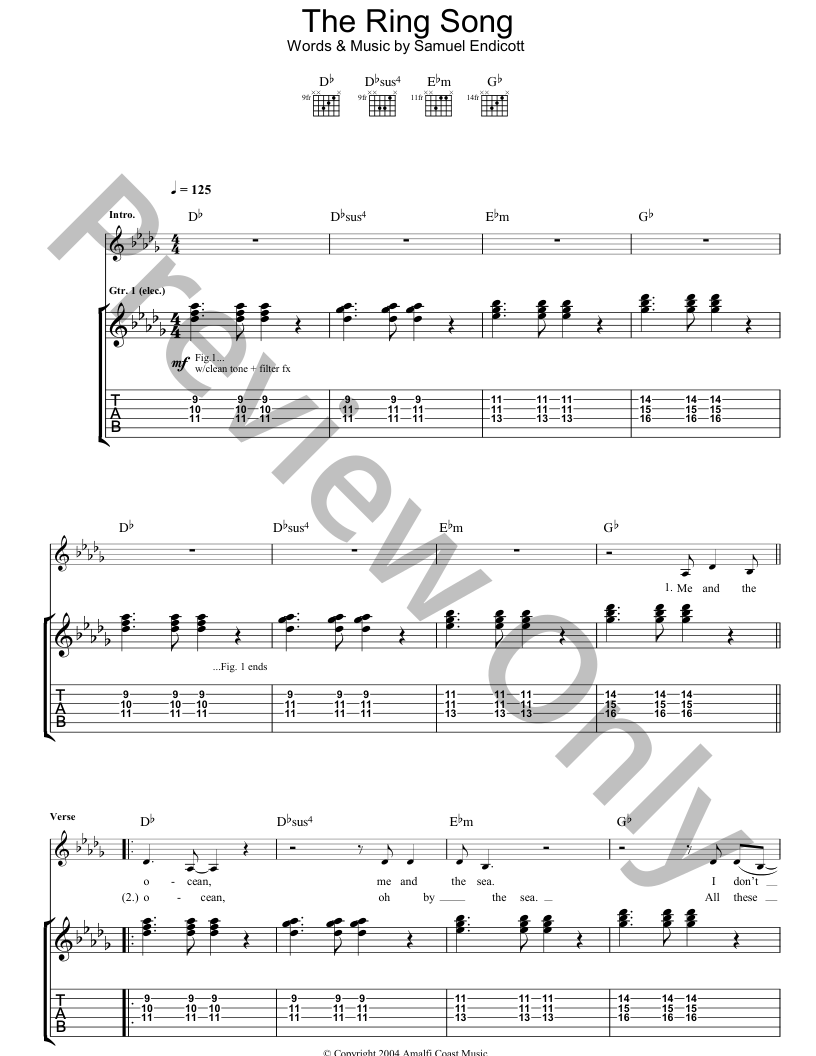 The Ring Song Guitar/Fretted Sheet Music | J.W. Pepper