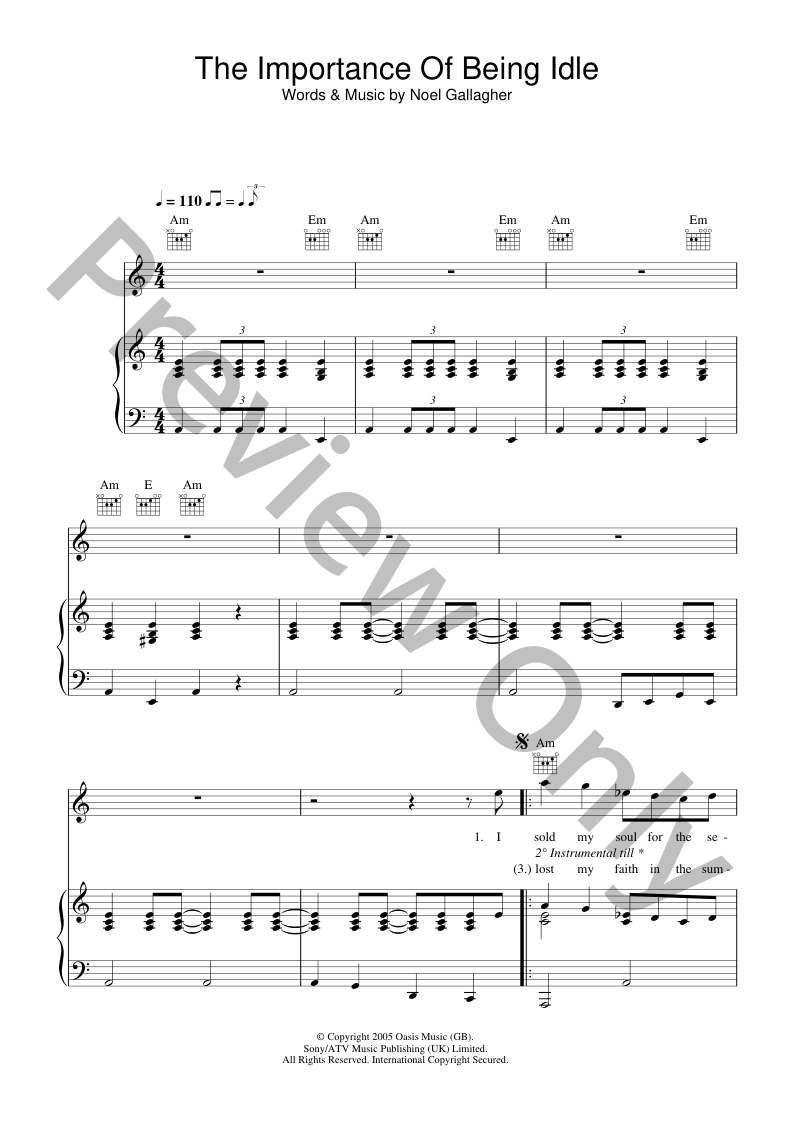 The Importance of Being Idle | J.W. Pepper