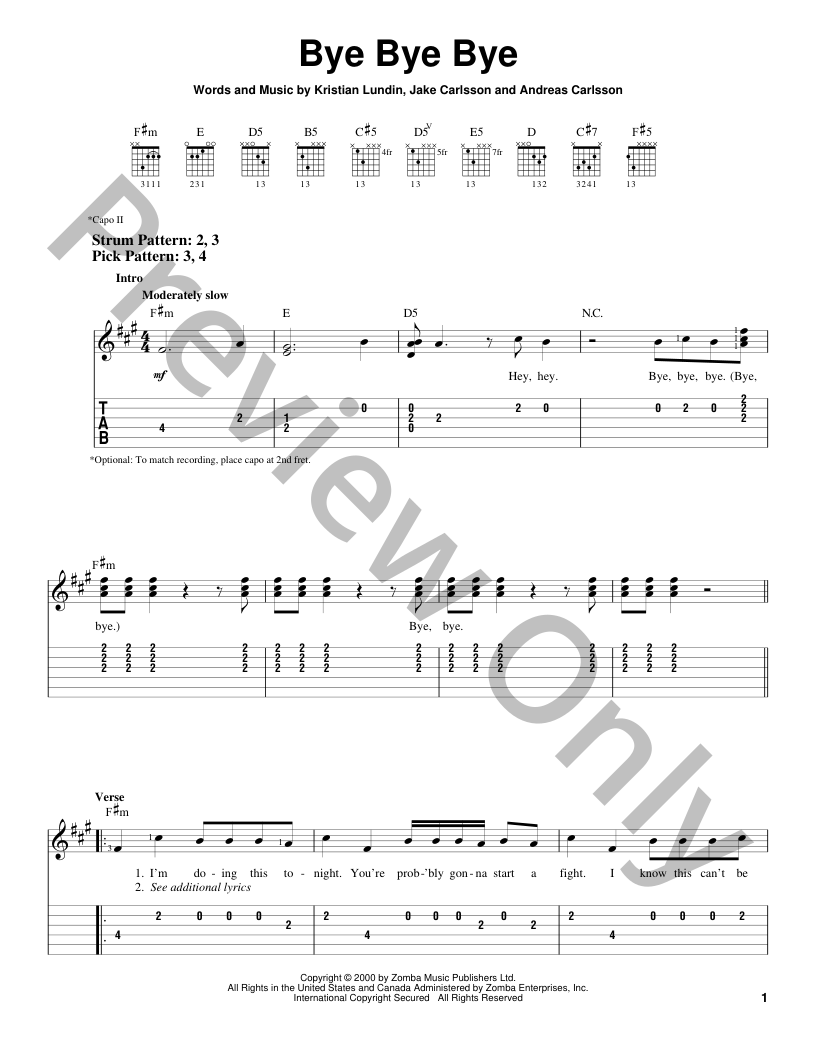 Bye Bye Bye | J.W. Pepper