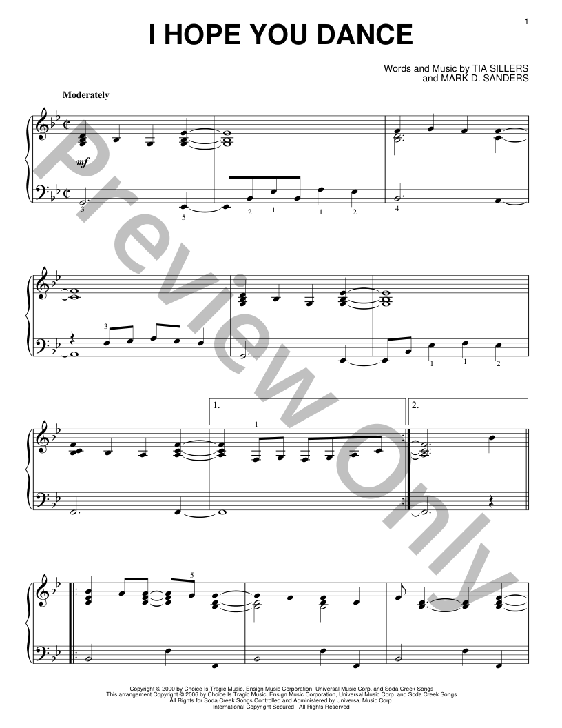 I Hope You Dance | J.W. Pepper