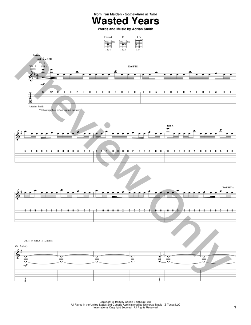 Wasted Years | J.W. Pepper