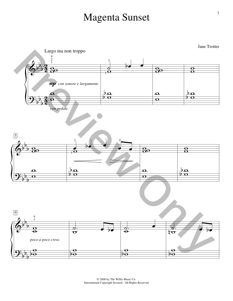 Magenta Sunset | J.W. Pepper