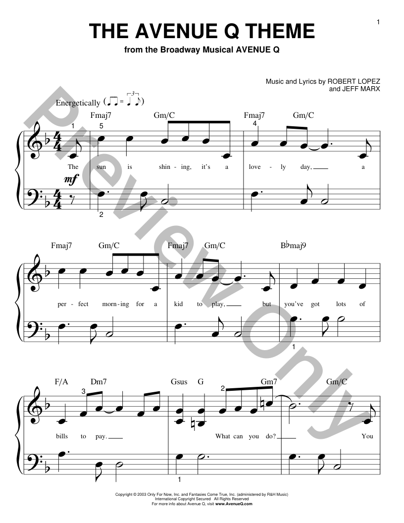 The Avenue Q Theme | J.W. Pepper