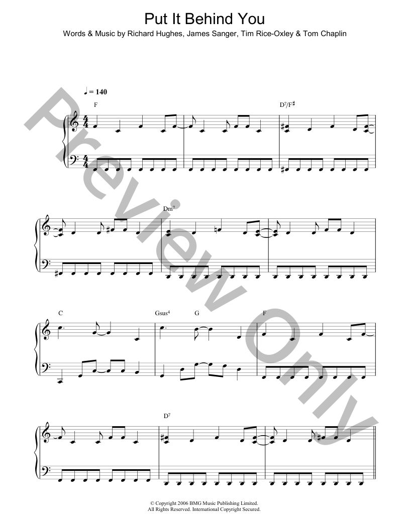 Put It Behind You P/V/G Sheet Music | J.W. Pepper