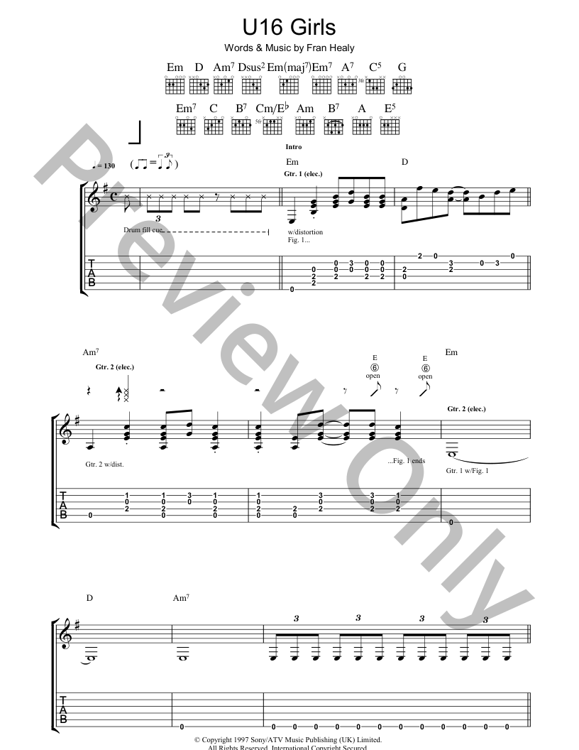 U16 Girls Guitar/Fretted Sheet Music | J.W. Pepper