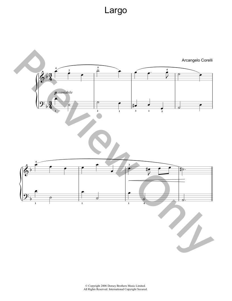 Largo P/V/G Sheet Music | J.W. Pepper