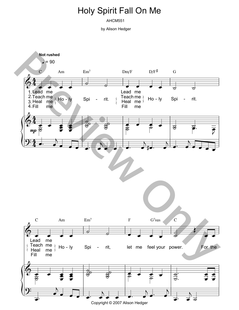Holy Spirit Fall on Me | J.W. Pepper