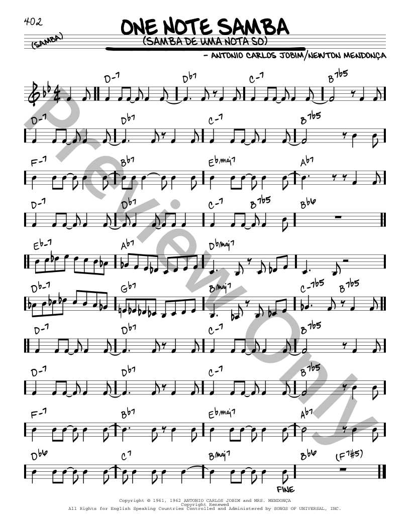 One Note Samba (Samba de Uma Nota So) | J.W. Pepper