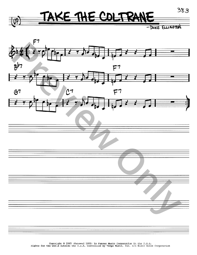 Take the Coltrane | J.W. Pepper