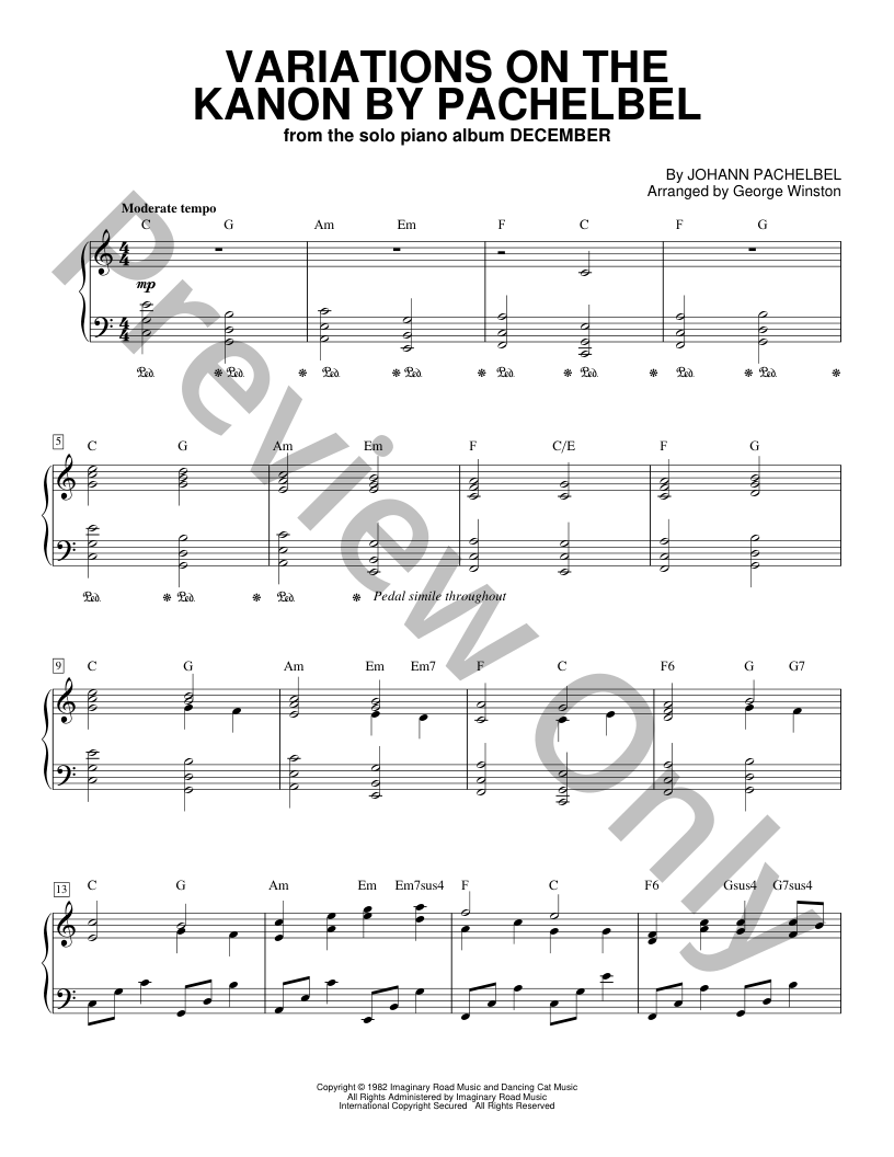 Variations on the Kanon by Pachelbel | J.W. Pepper