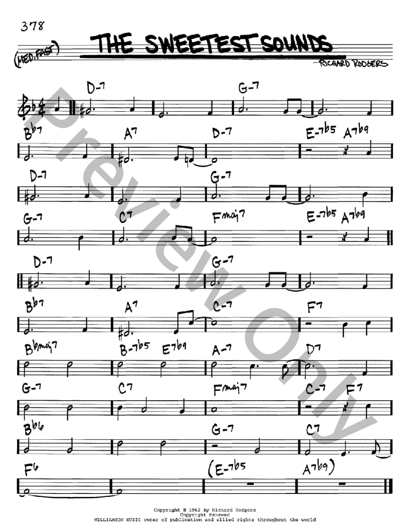 The Sweetest Sounds P/V/G Sheet Music | J.W. Pepper