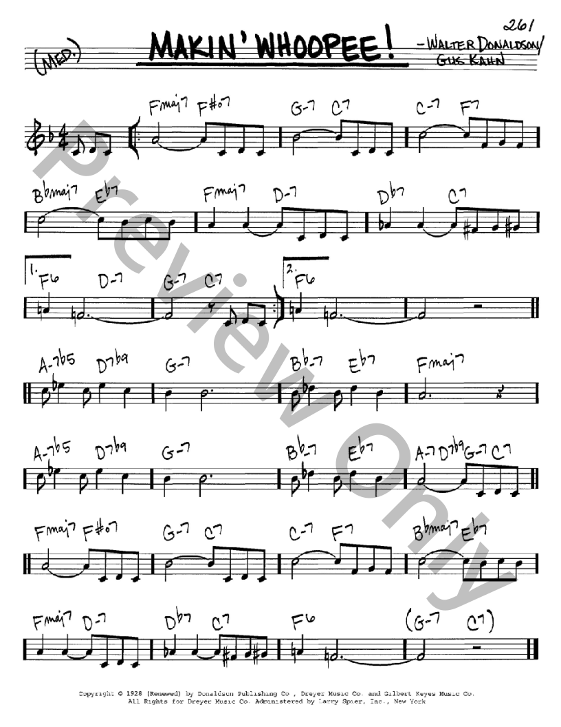 Making Whoopee! P/V/G Sheet Music | J.W. Pepper