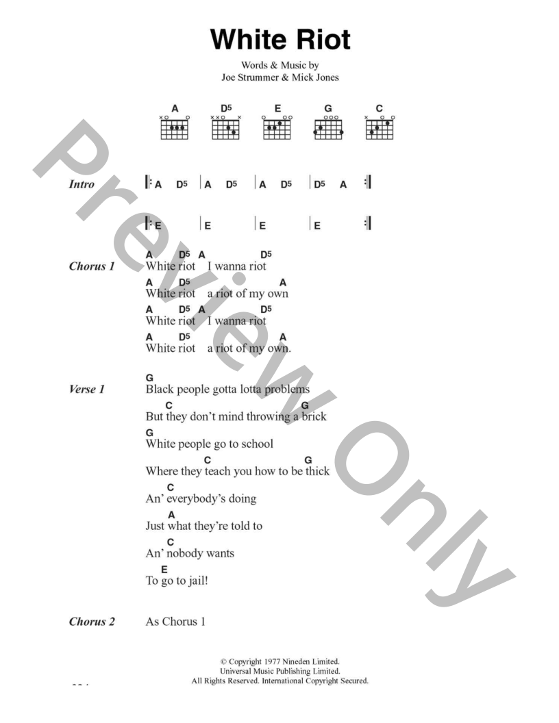 White Riot | J.W. Pepper