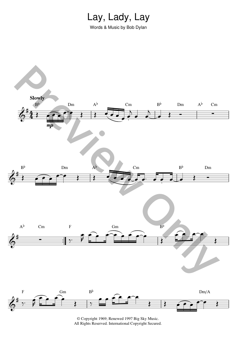 Lay Lady Lay | J.W. Pepper