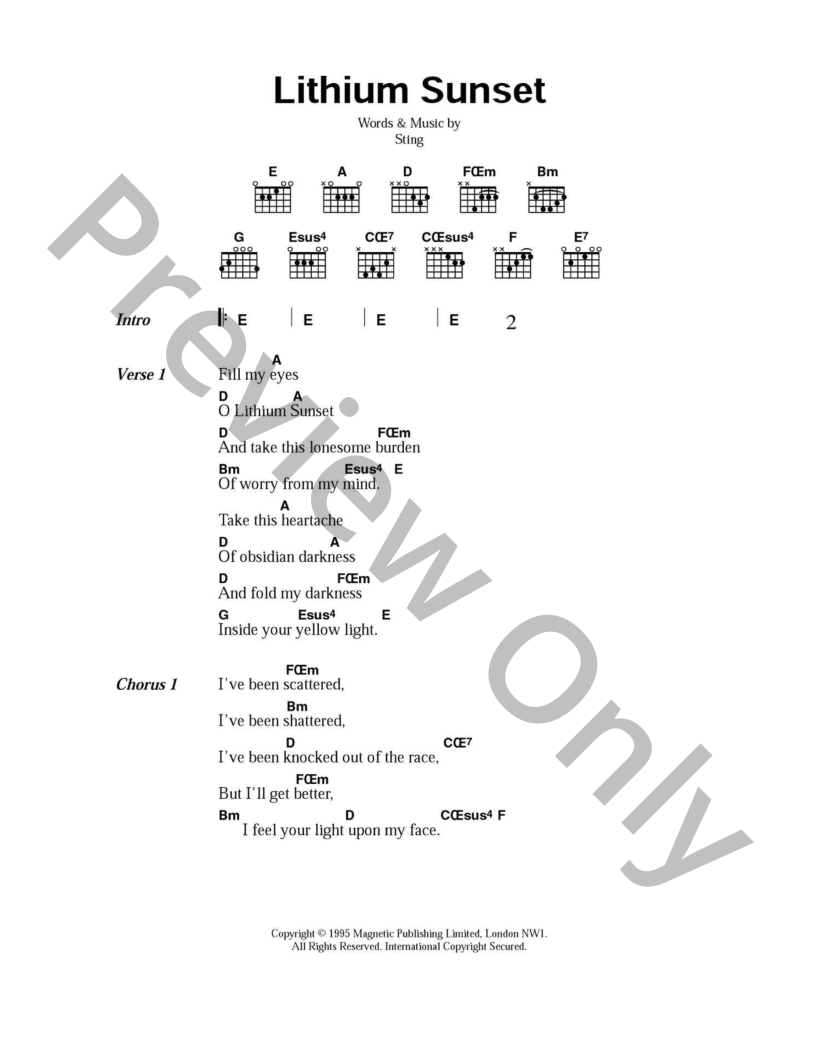 Lithium Sunset | J.W. Pepper
