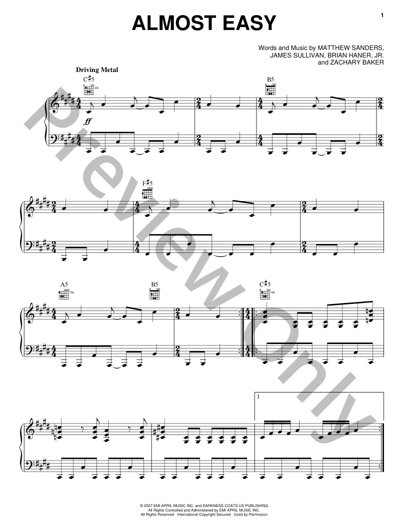 Almost Easy | J.W. Pepper