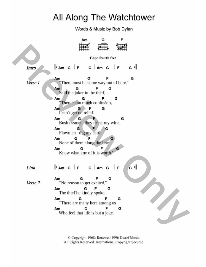 All along the Watchtower | J.W. Pepper