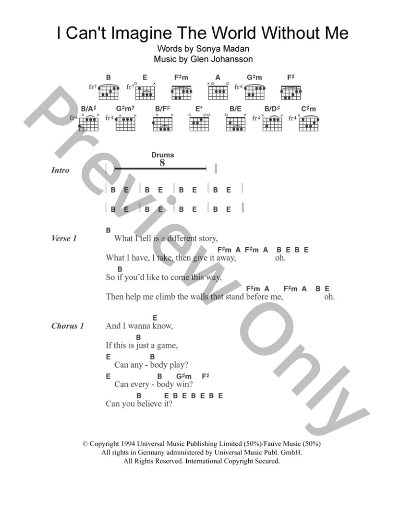 I Can't Imagine the World Without Me | J.W. Pepper
