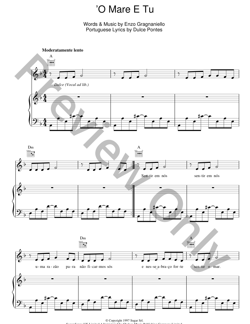 o Mare E Tu | J.W. Pepper