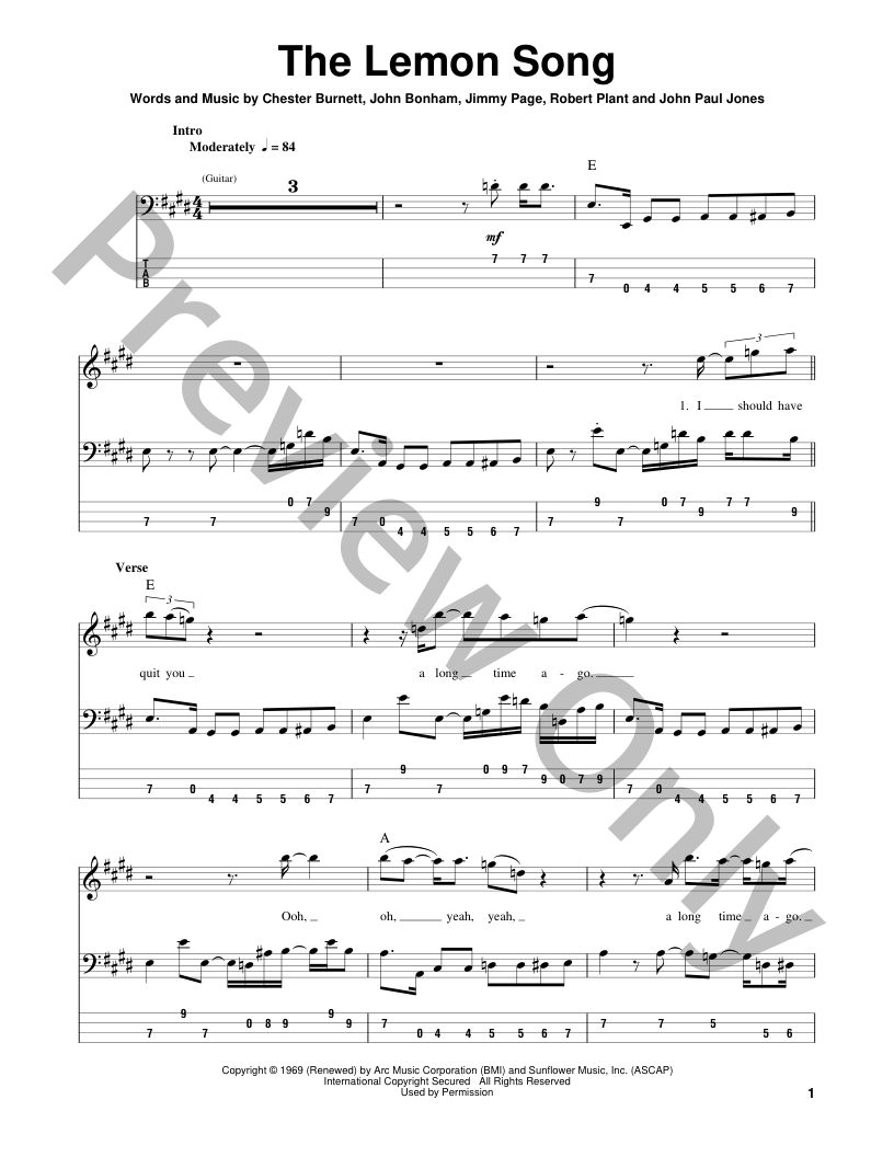 The Lemon Song | J.W. Pepper