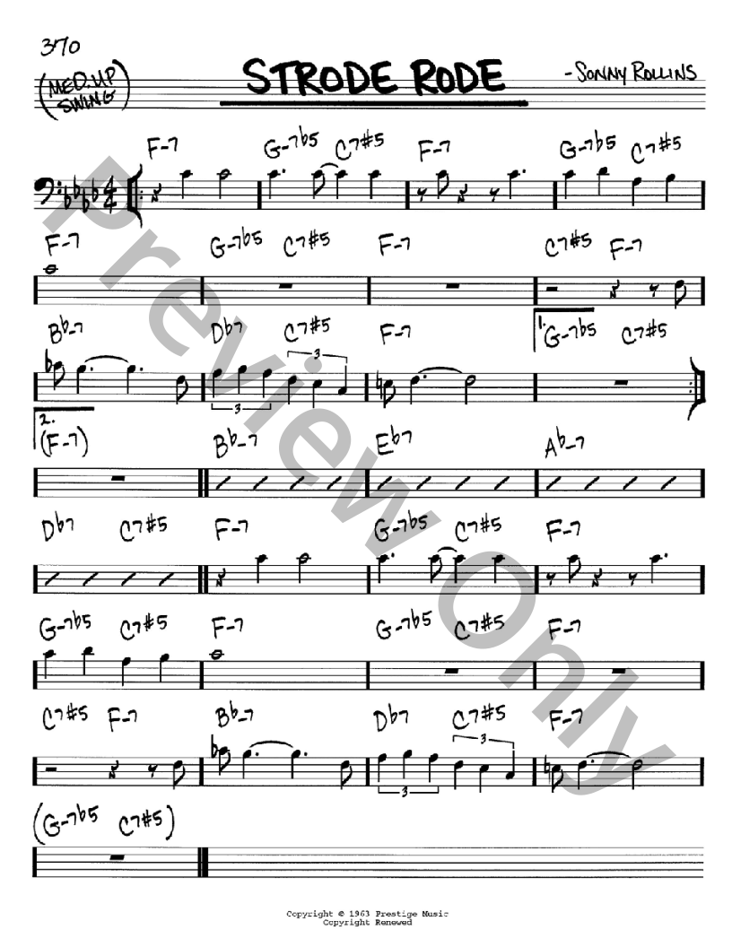 Strode Rode P/V/G Sheet Music | J.W. Pepper