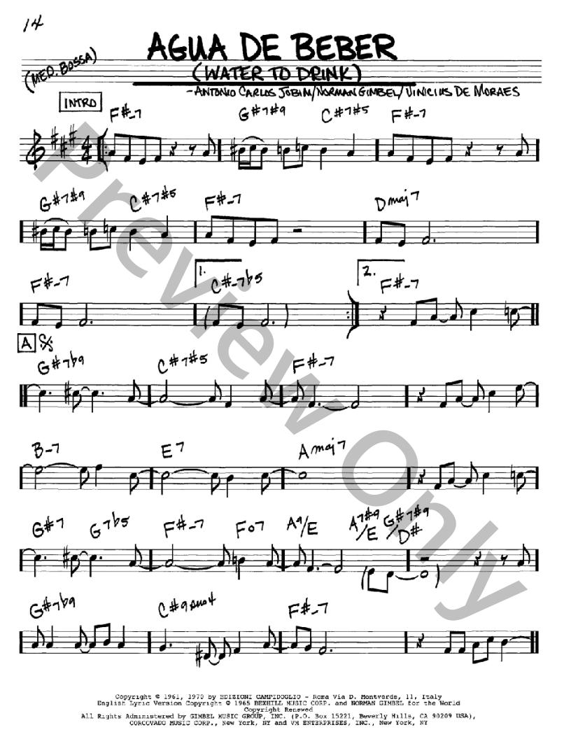 Agua de Beber (Water to Drink) | J.W. Pepper