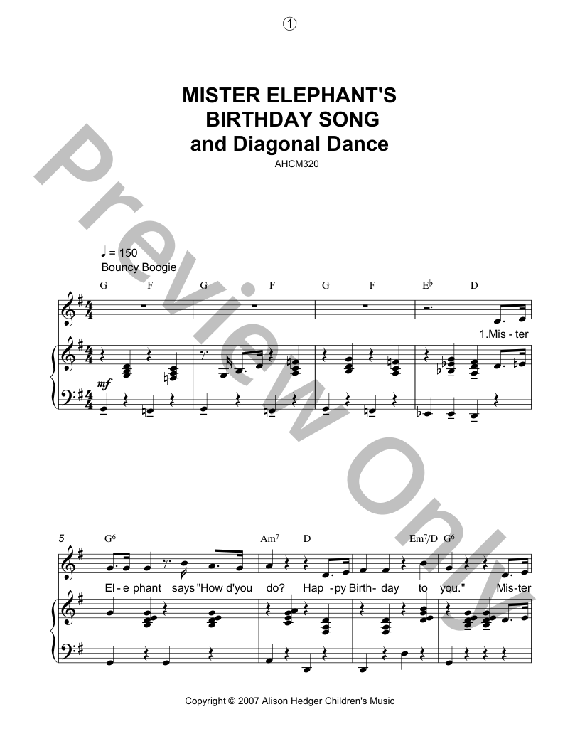 Mister Elephant's Birthday Song and Diagonal Dance | J.W. Pepper
