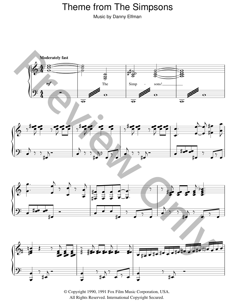 Theme from the Simpsons | J.W. Pepper