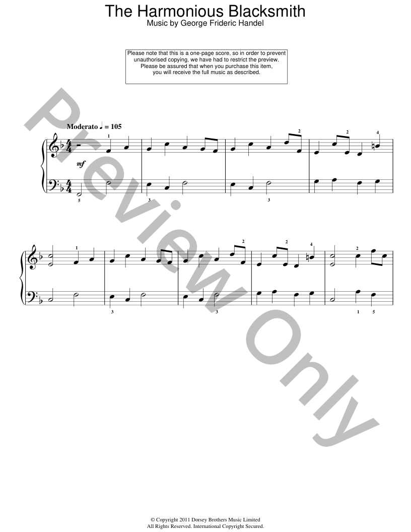 The Harmonious Blacksmith | J.W. Pepper