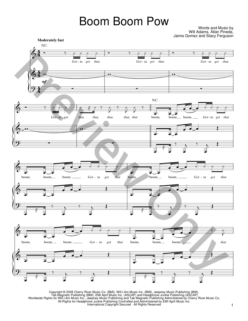 Boom Boom Pow | J.W. Pepper