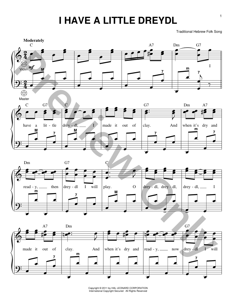 I Have a Little Dreydl | J.W. Pepper