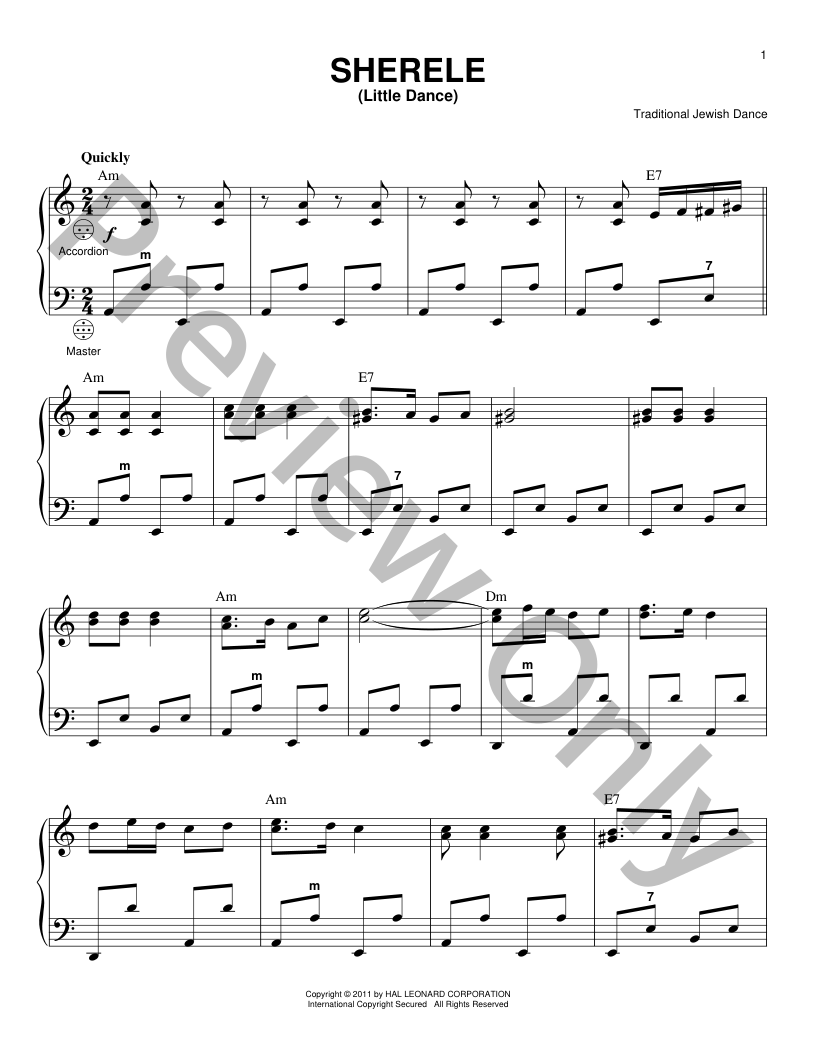 Sherele (Little Dance) | J.W. Pepper