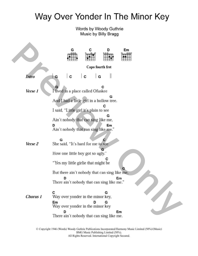 Way over Yonder in the Minor Key Guitar/Fretted Sheet Music | J.W. Pepper