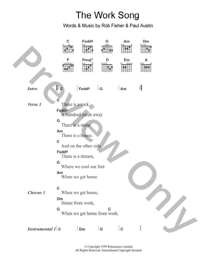 The Work Song | J.W. Pepper