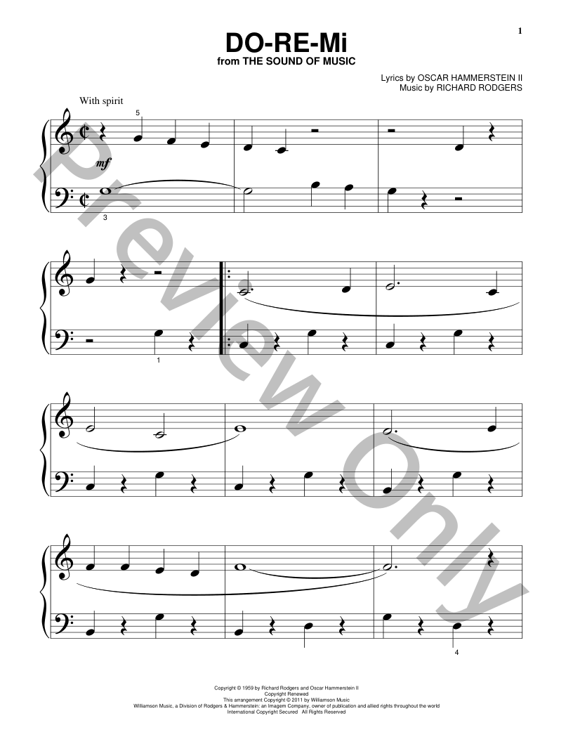 Do Re Mi Big Note Piano Sheet Music | J.W. Pepper