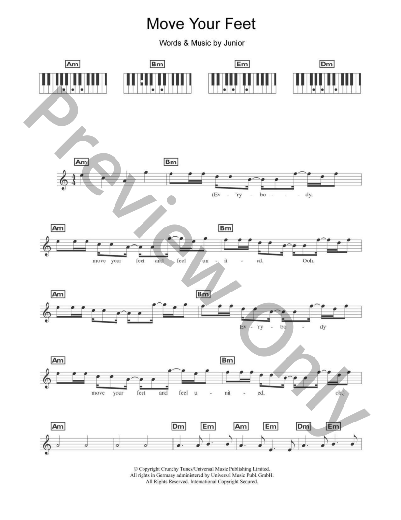 Move Your Feet P/V/G Sheet Music | J.W. Pepper