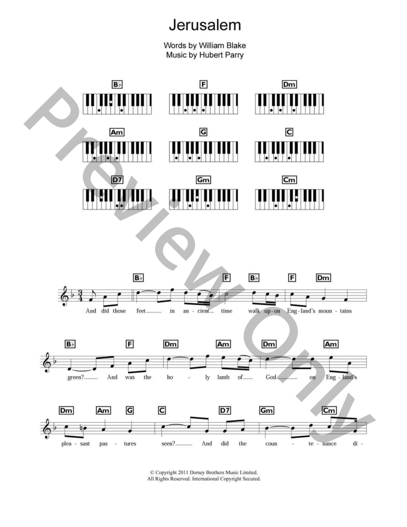 Jerusalem P/V/G Sheet Music | J.W. Pepper