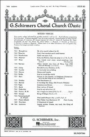 Lauda Anima Choral Sheet Music | J.W. Pepper