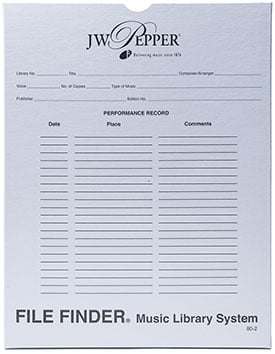 Music Filing Boxes: Choral Octavo Size | J.W. Pepper