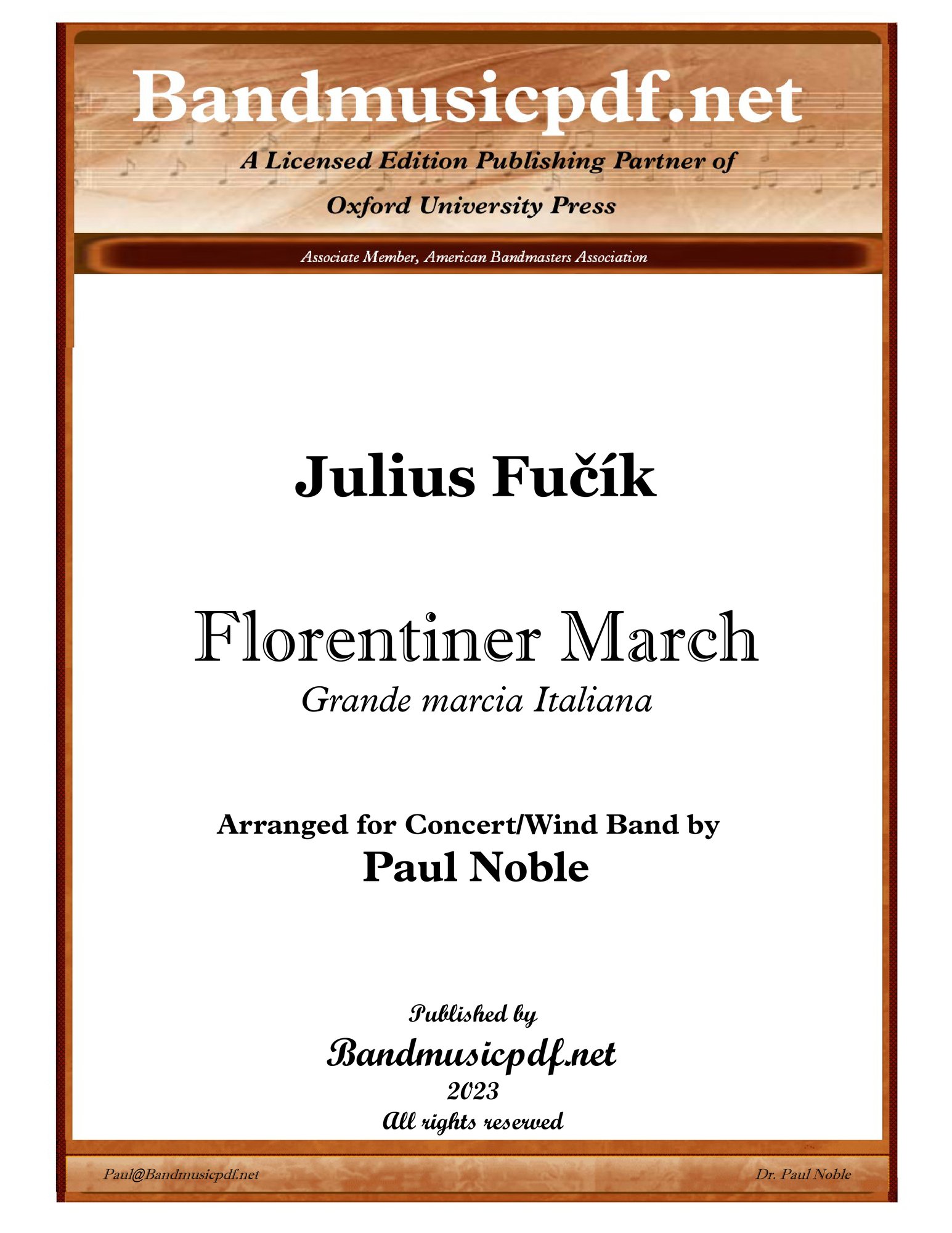 Florentiner March Concert Band Sheet Music | J.W. Pepper