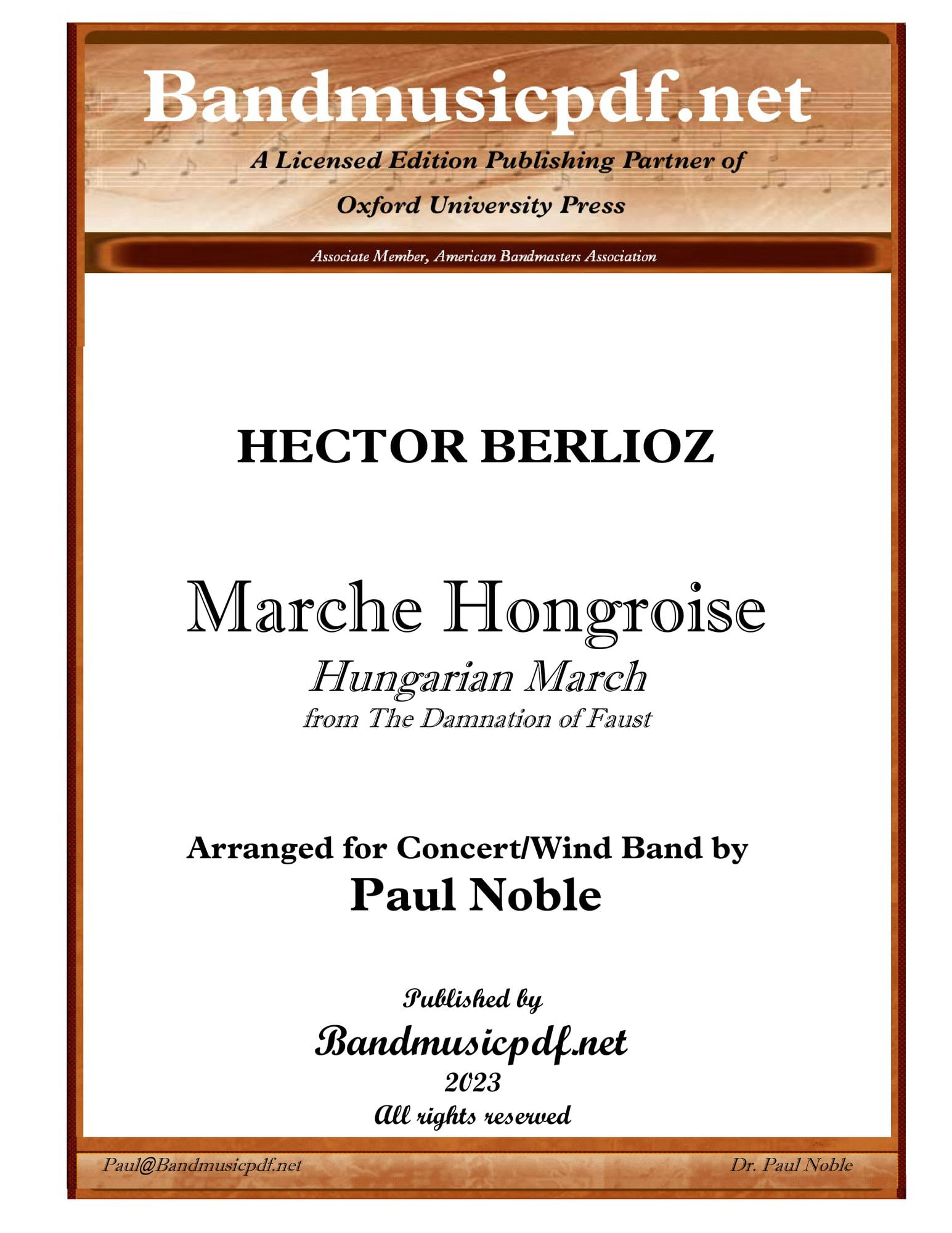 Marche Hongroise Concert Band Sheet Music | J.W. Pepper