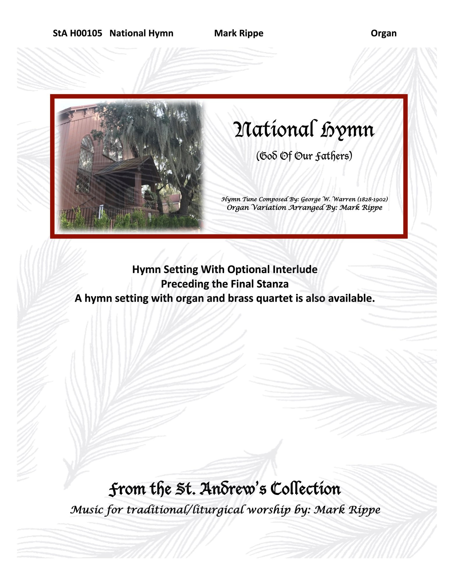 "National Hymn" Hymn Setting (StA H00105) Organ Sheet Music | J.W. Pepper