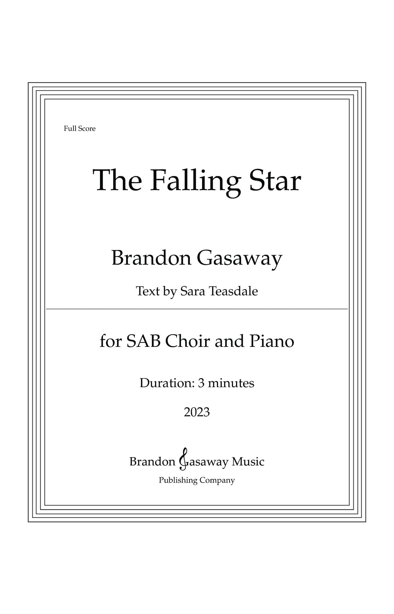 The Falling Star | J.W. Pepper