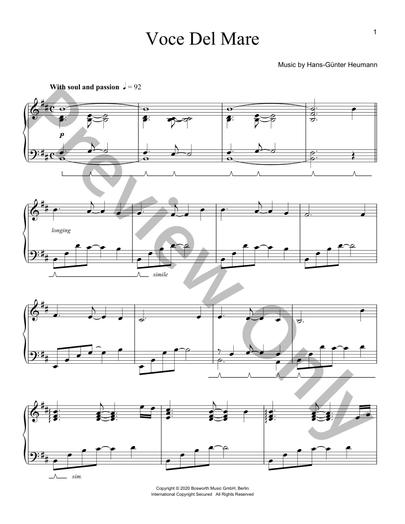 Voce Del Mare | J.W. Pepper