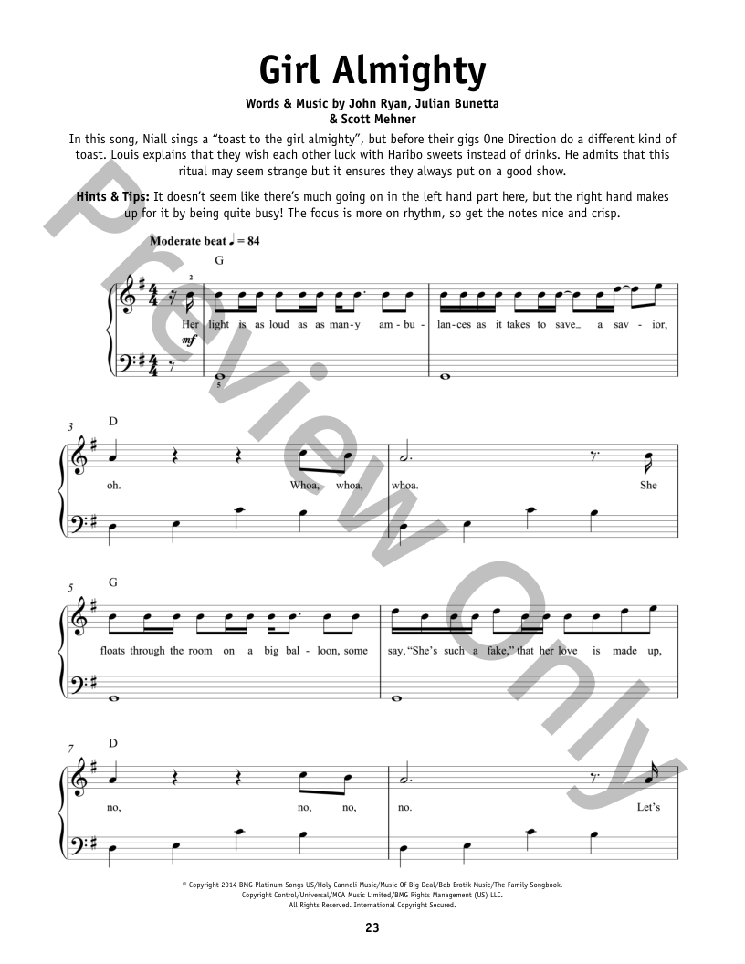 Girl Almighty P/V/G Sheet Music | J.W. Pepper