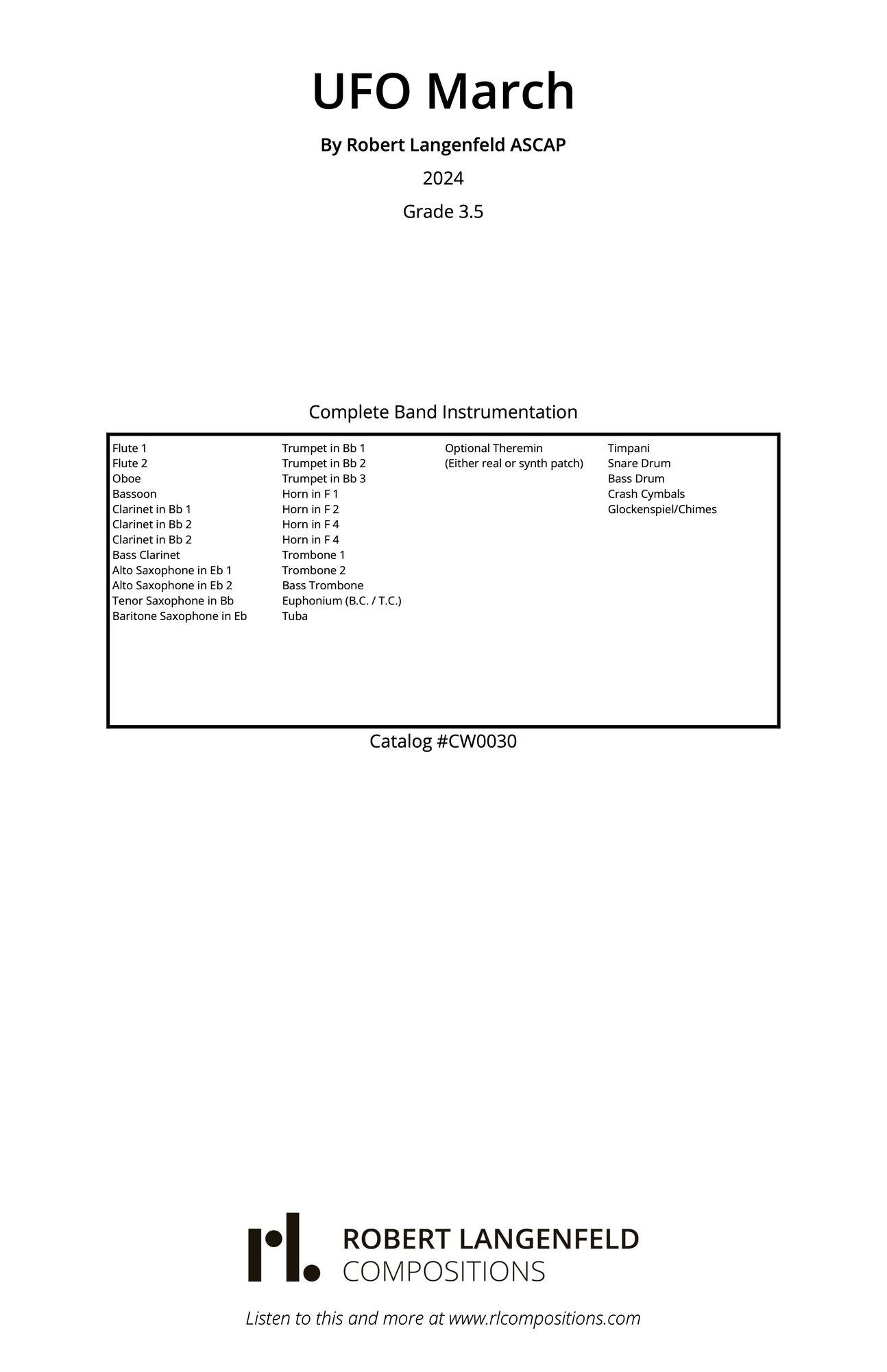 UFO March | J.W. Pepper